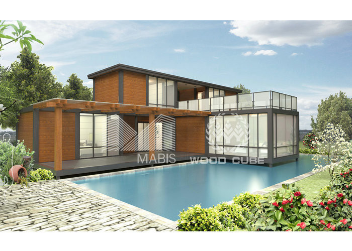 Desain Bagus Rumah Modular Rumah Struktur Baja Galvanis 2 Lantai Tempat ...